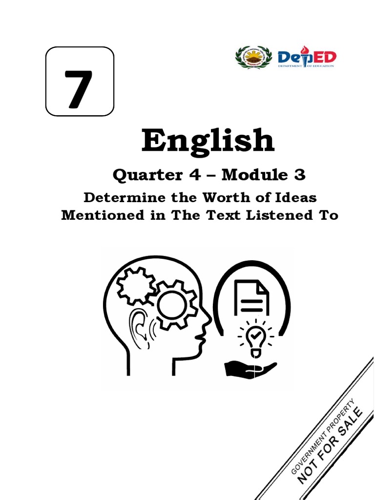 English: Quarter 4 - Module 3 | PDF | Copyright
