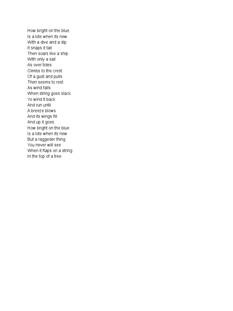 The Kite (Poem 2) | PDF