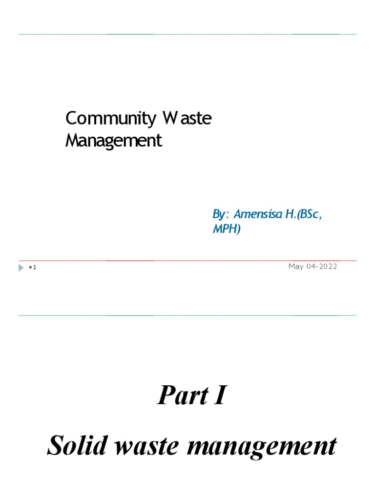 Chapter 3 - 1 Solid Waste Management | Download Free PDF | Municipal ...