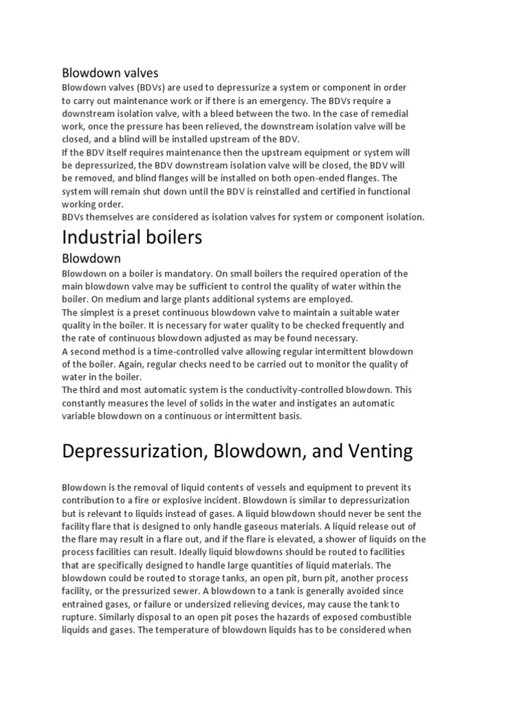 Fundamental of Blowdown Analysis | PDF | Valve | Gases