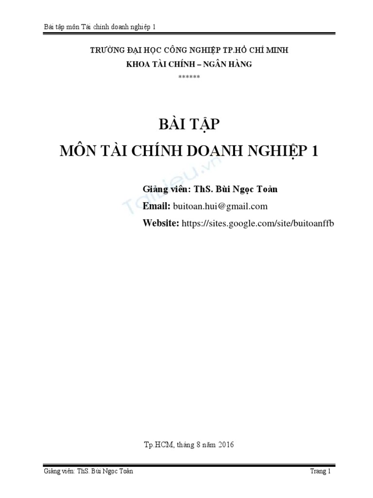 Bai Tap tcdn1 454-1 | PDF