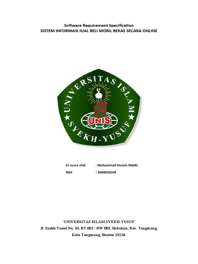 Srs Sistem Informasi | PDF | Pengelolaan Keuangan & Uang | Teknologi & Rekayasa