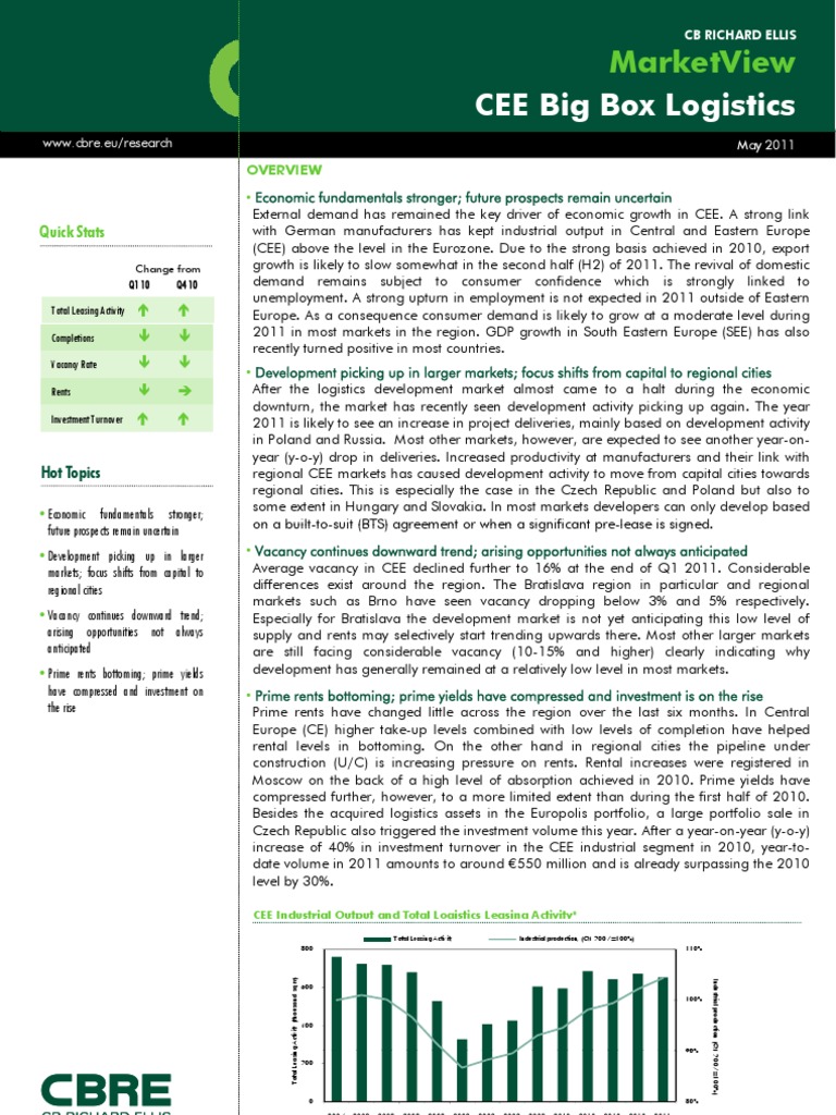 Emea FPR Cee Big Box Logistics MV May 2011 | PDF | Economic Growth ...