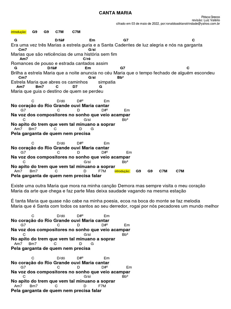 Canta Maria-Cifra | PDF