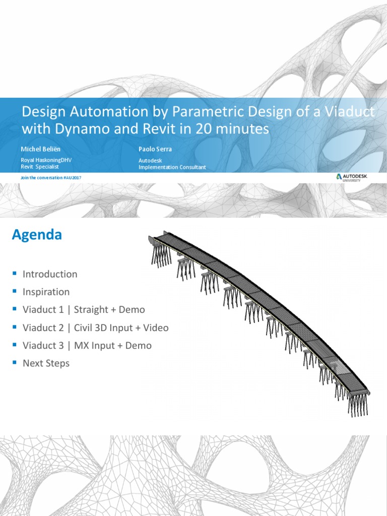 Design Automation by Parametric Design of A Viaduct - Autodesk University | Download Free PDF ...