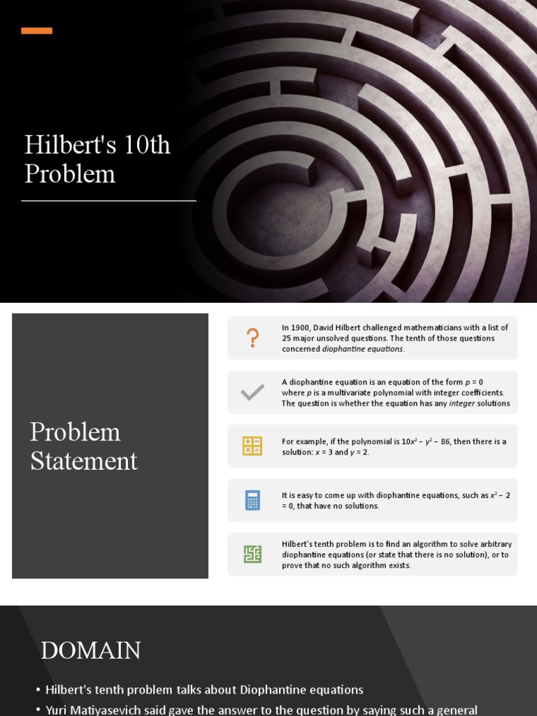 Hilberts 10th Problem | PDF | Equations | Applied Mathematics