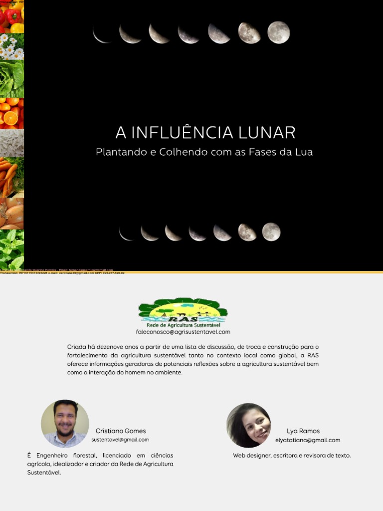 Influência Lunar Plantando e Colhendo Com As Fases Da Lua | PDF