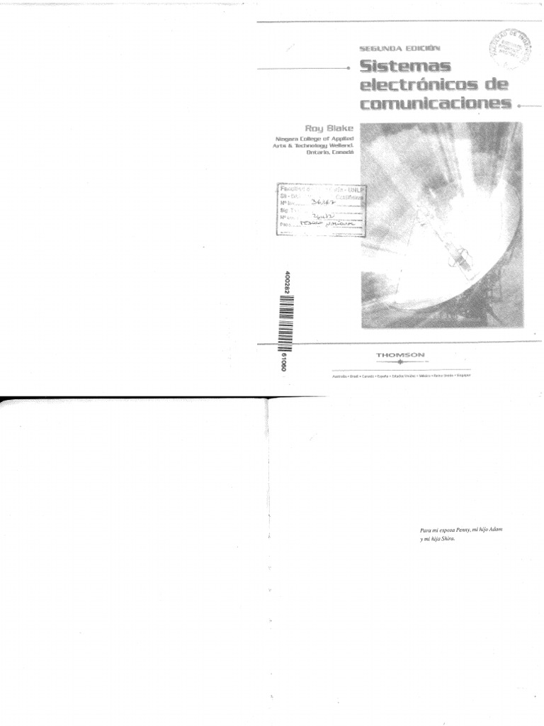 Roy Blake Sistemas Electronicos de Comunicaciones | PDF