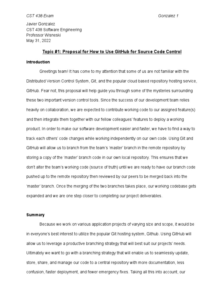 CST 438 Exam | PDF | Version Control | Software Repository