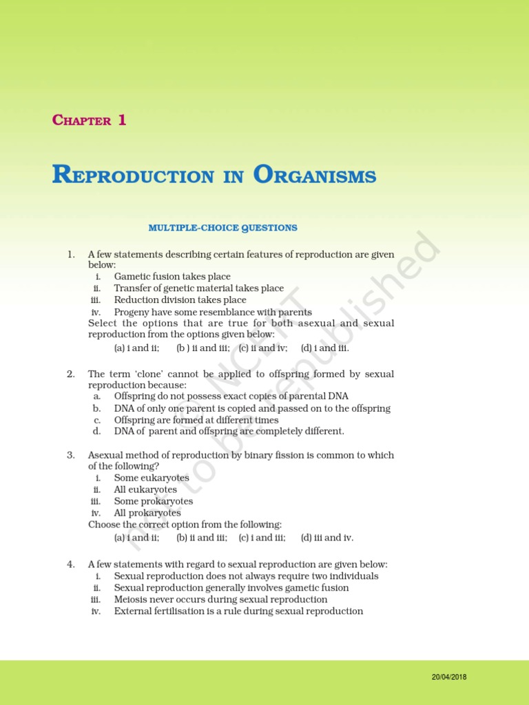 Biology NCERT Exemplar (Class XII) | PDF | Sexual Reproduction | Flowers