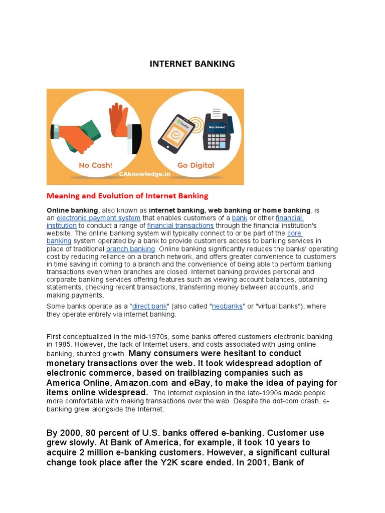 Understanding Internet Banking Systems | PDF | Online Banking | Banks ...