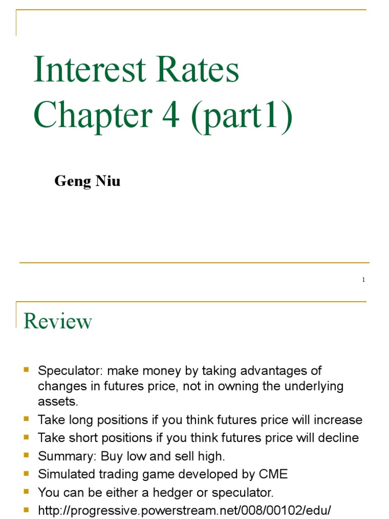 Interest Rates Chapter 4 (Part1) : Geng Niu | PDF | Bonds (Finance ...