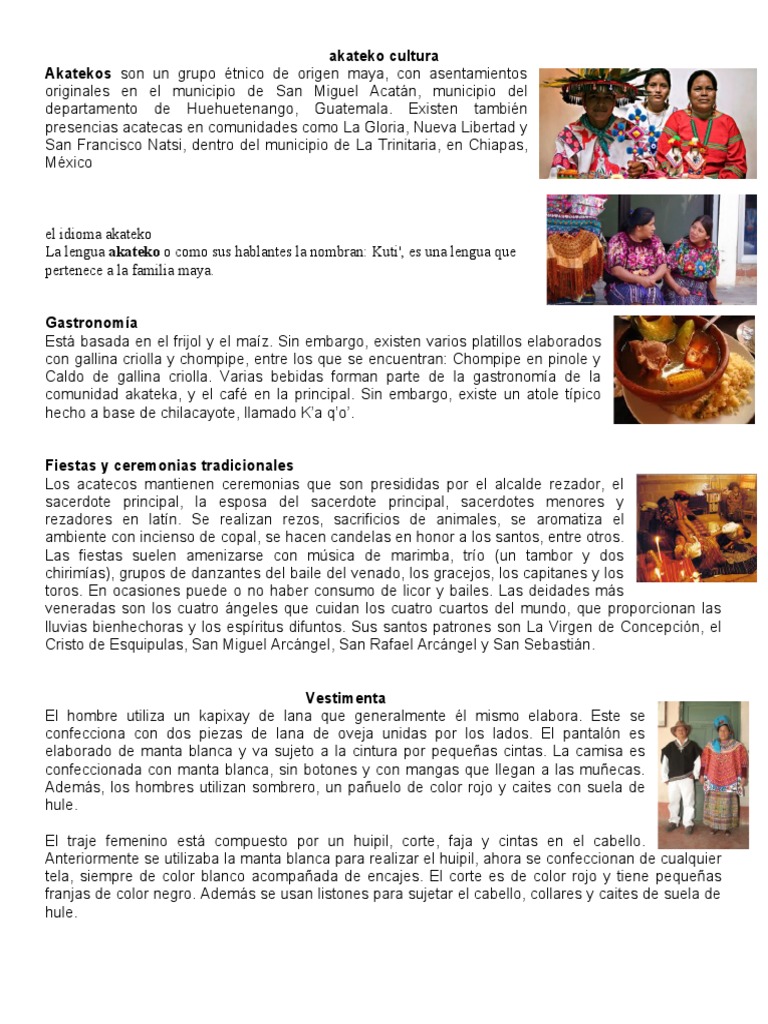Akateko Cultura | PDF | Cultura de las Americas