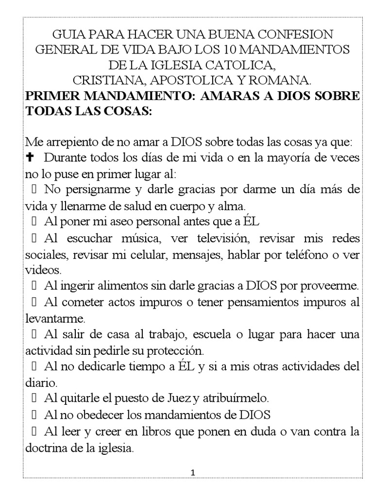 Guía para una Confesión General Católica | PDF | eucaristía | Sacerdote