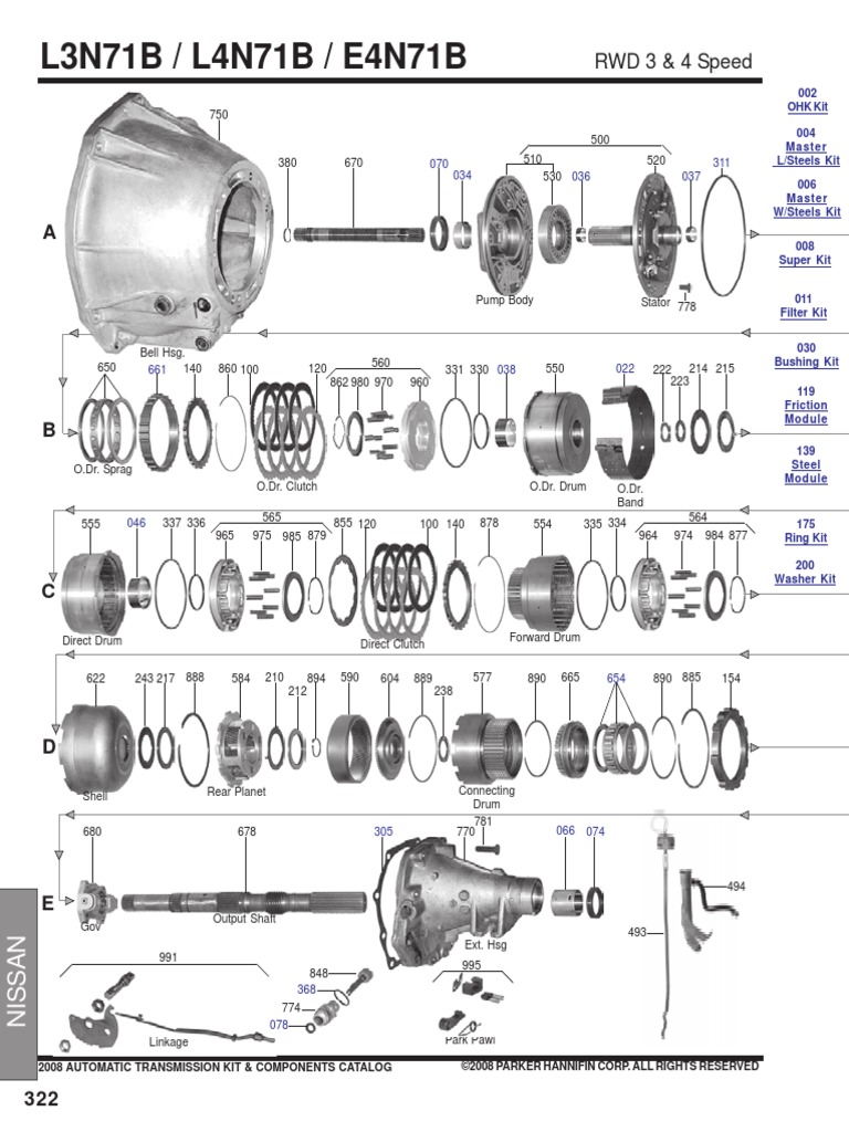 3N71B - 4N71B (N4a-El) | PDF | Transmission (Mechanics) | Clutch