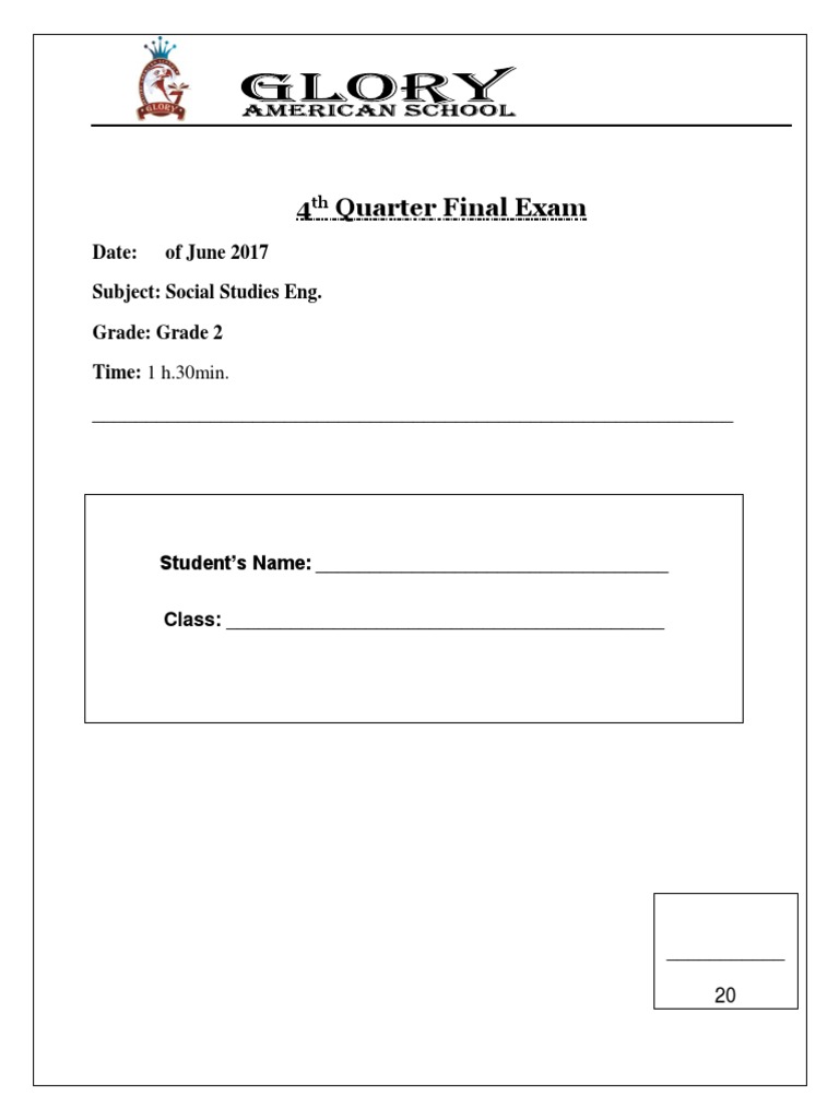 Fourth Quarter Exam - Social Studies - Grade2 | PDF | Continent | Earth