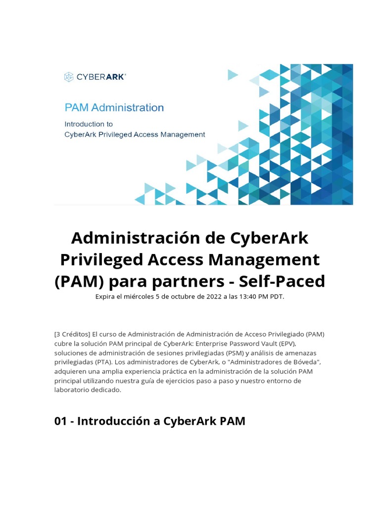Administración de CyberArk Privileged Access Management | PDF