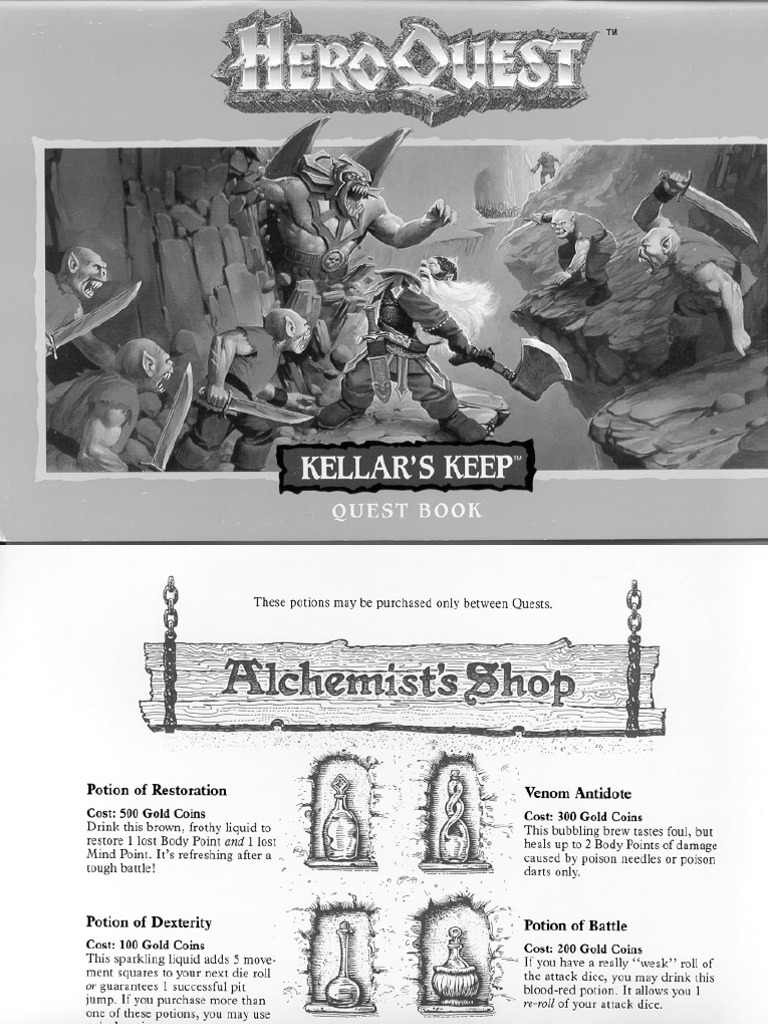 Hero Quest Kellars Keep Quest Book | PDF