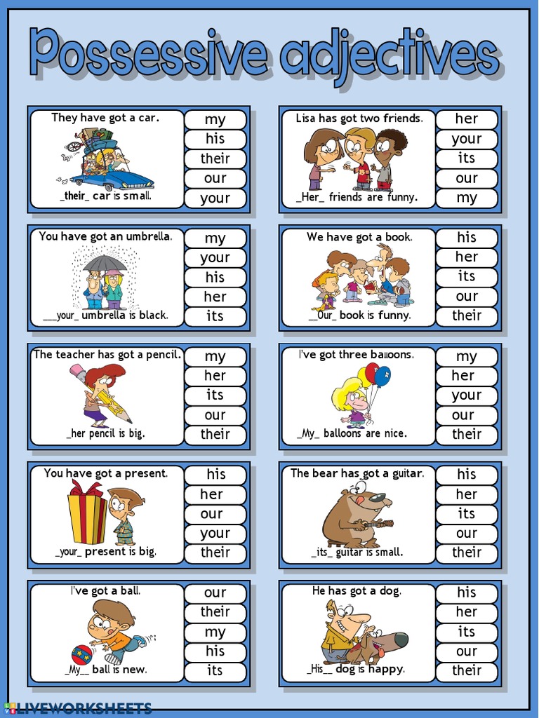 Possessive Adjectives Images | PDF