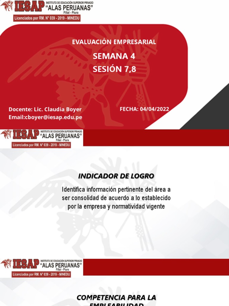 Semana 4 Sesion 78 Lic Claudia Boyer | PDF | Capital de trabajo | Business