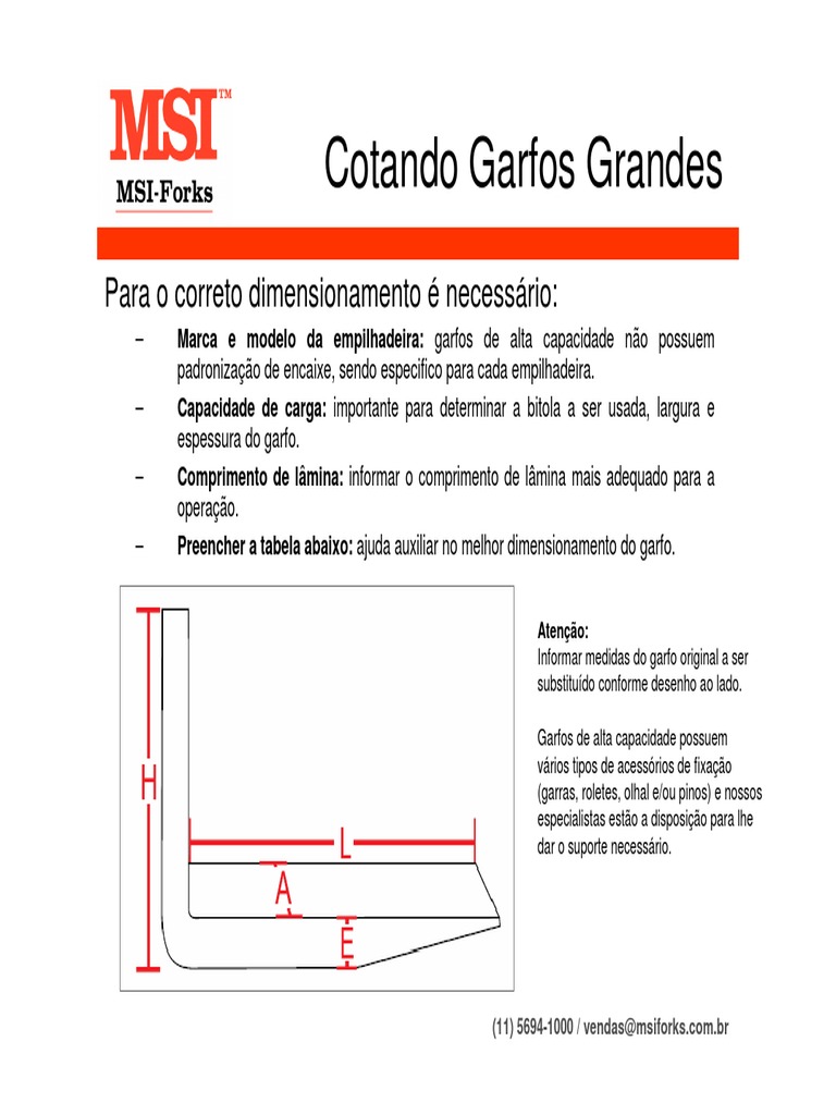 NR 11 - Empilhadeira Garfos Especiais | PDF