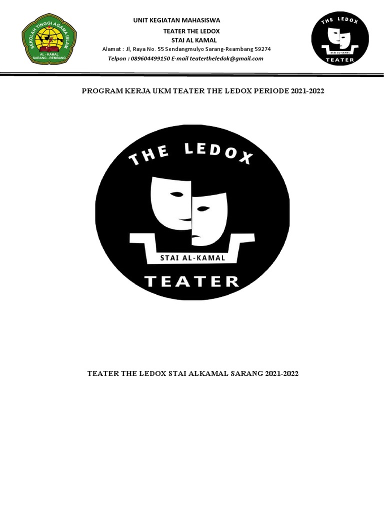 Proker Ukm Teater The Ledox | PDF | Seni | Sains & Matematika