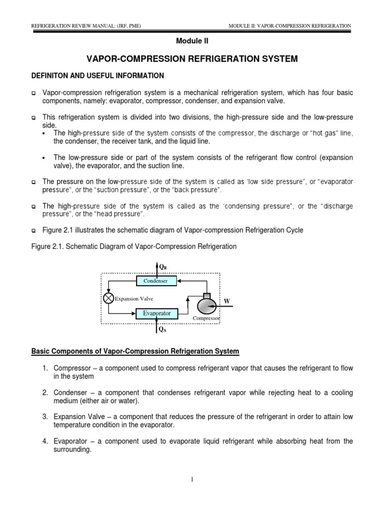 Module 2 Refrigeration Lecture Manual Pdf Pump Energy Technology