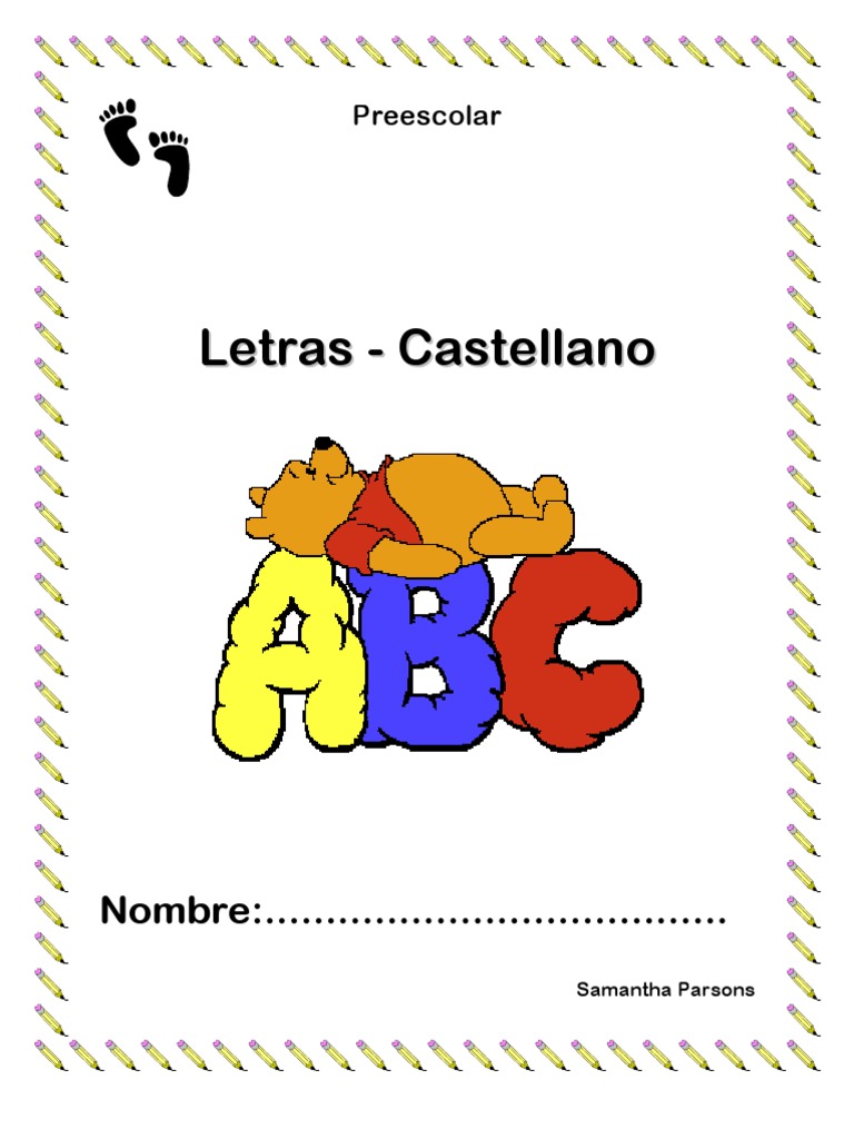 Hojas de Trabajo Letras Castellano Preescolar | PDF | Creative Commons ...