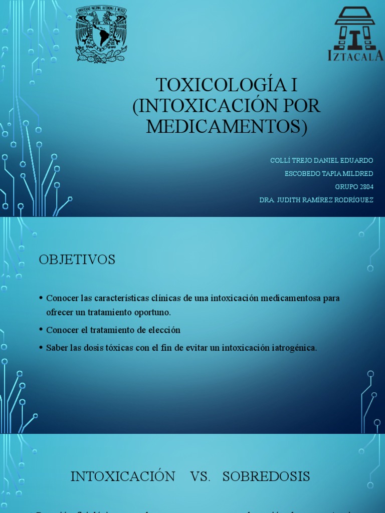Intoxicación Por Fármacos Corregida | PDF | Medicamentos con receta ...