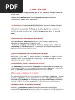 Temas y Subtemas: Guía Práctica | PDF | Lingüística | Gramática