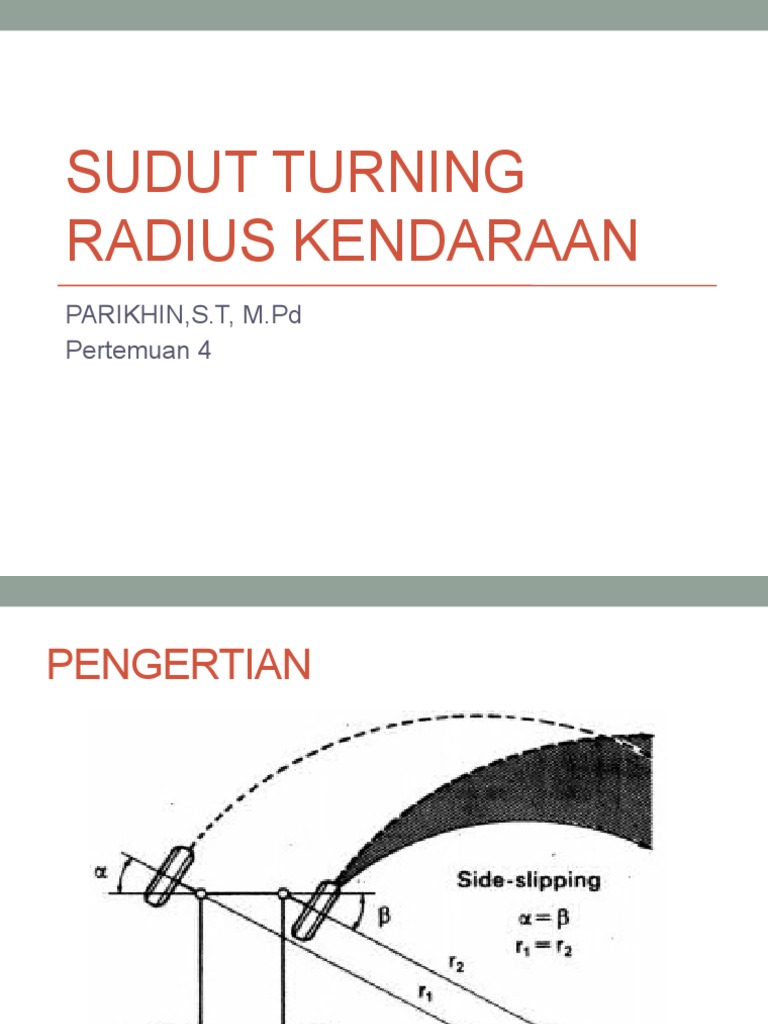Ukuran dan Metode Radius Putar Kendaraan | PDF