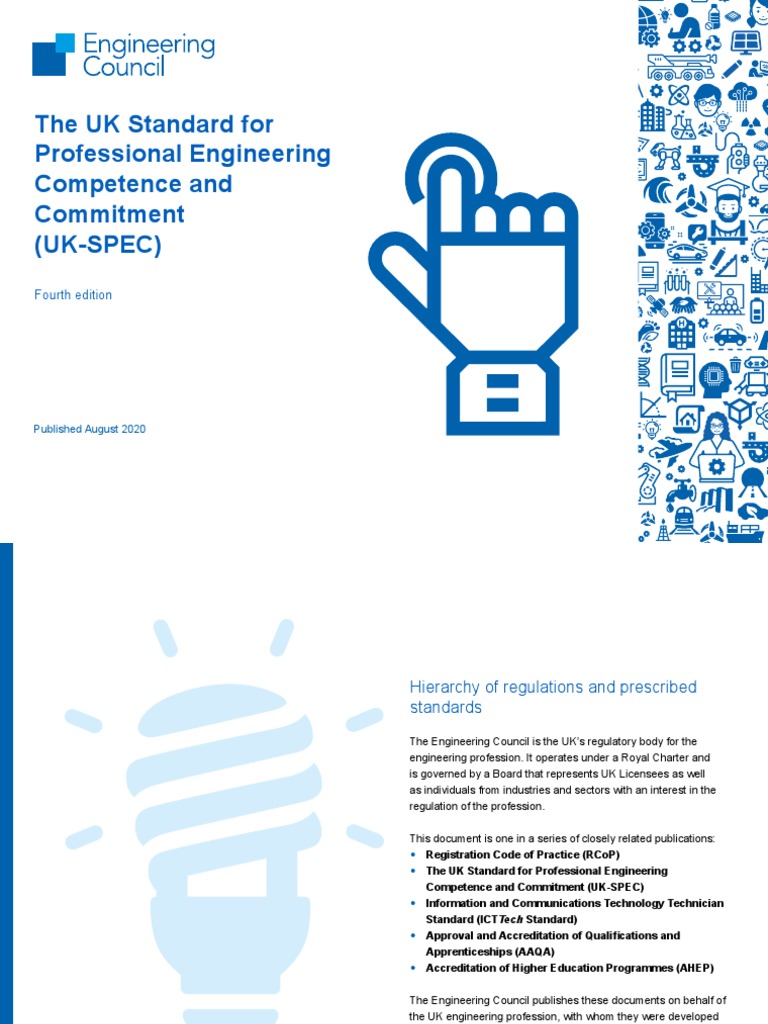 The UK Standard For Professional Engineering Competence and Commitment ...