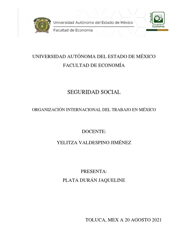 México y La OIT | PDF | Organización Internacional del Trabajo | México