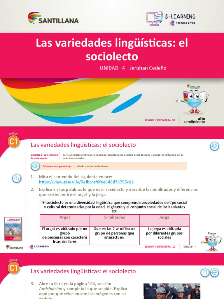 Las Variedades Linguisticas El Sociolecto Jeruhan Cedeño | PDF ...