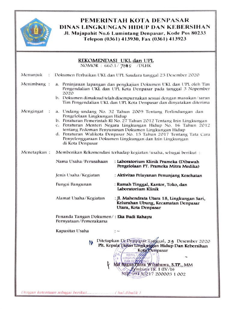 Dokumen UKL Dan UPL | PDF