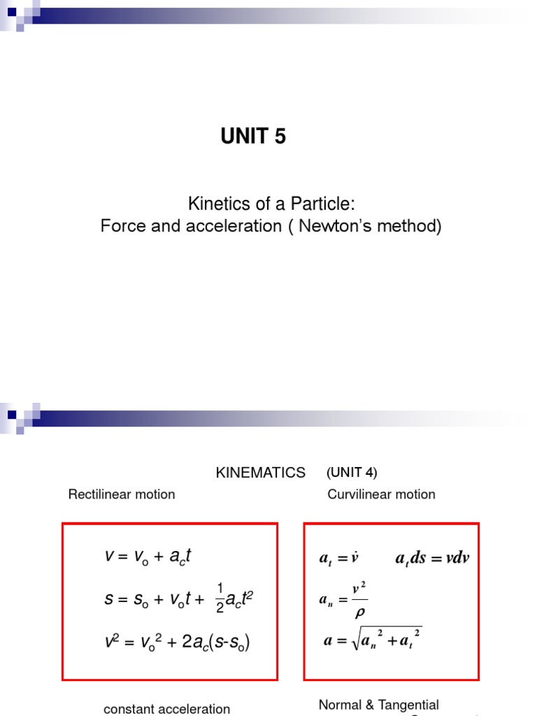 Kinetics of A Particle | PDF | Force | Acceleration