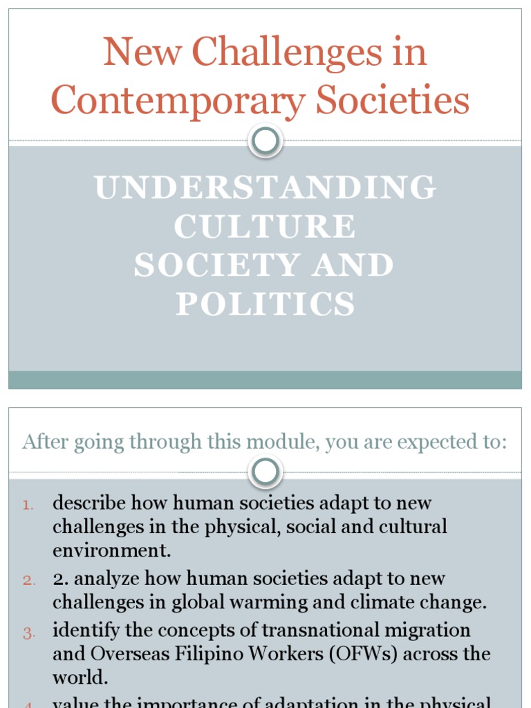 New Challenges in Contemporary Societies | PDF | Climate Change ...