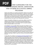 Wins Narrative Report | PDF | Wash | Hygiene