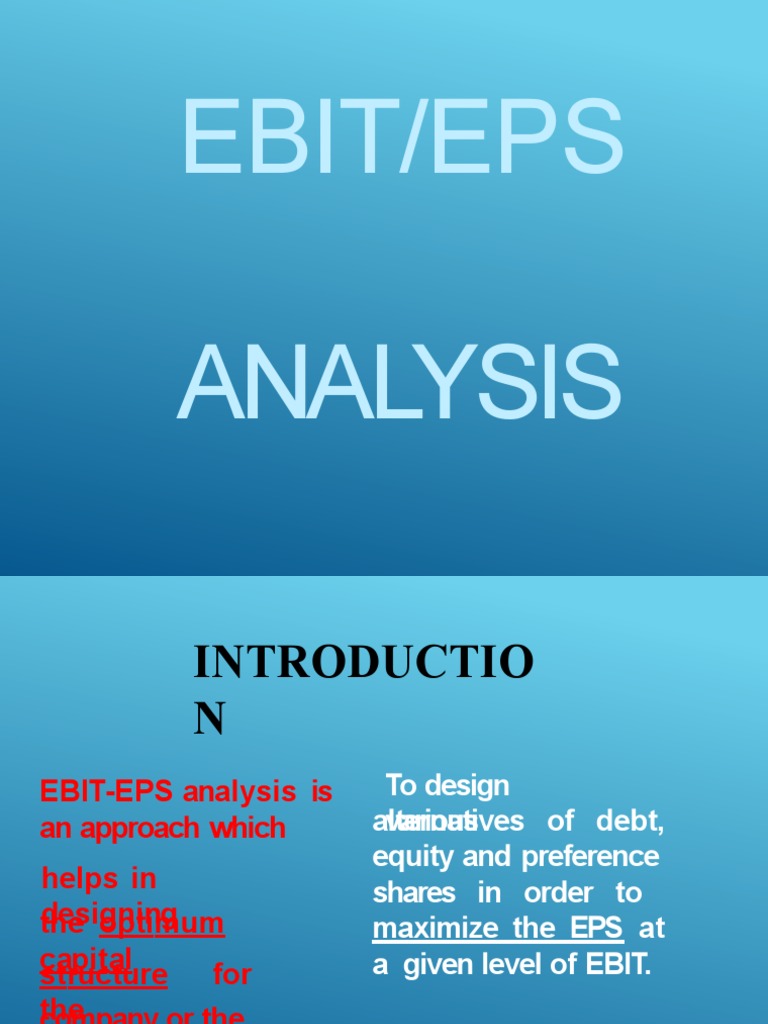 Ebit Eps | PDF | Capital Structure | Financial Markets