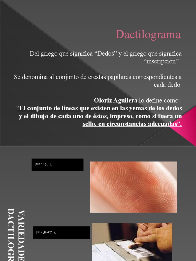 Introducción a la clasificación de las huellas dactilares | PDF ...