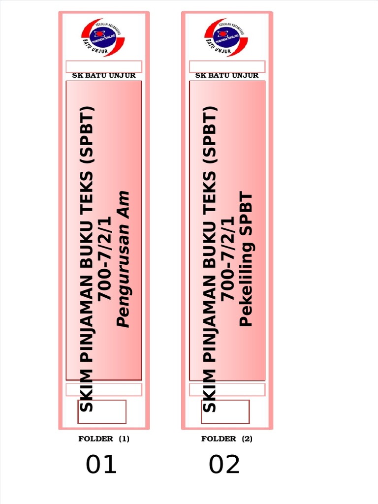 Label Fail SPBT 2d Besar | PDF