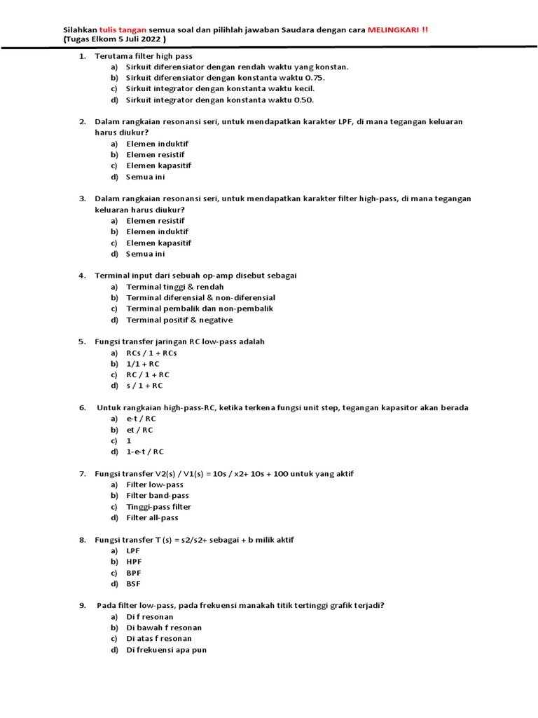 Tugas Elkom 5 Juli 2022 | PDF