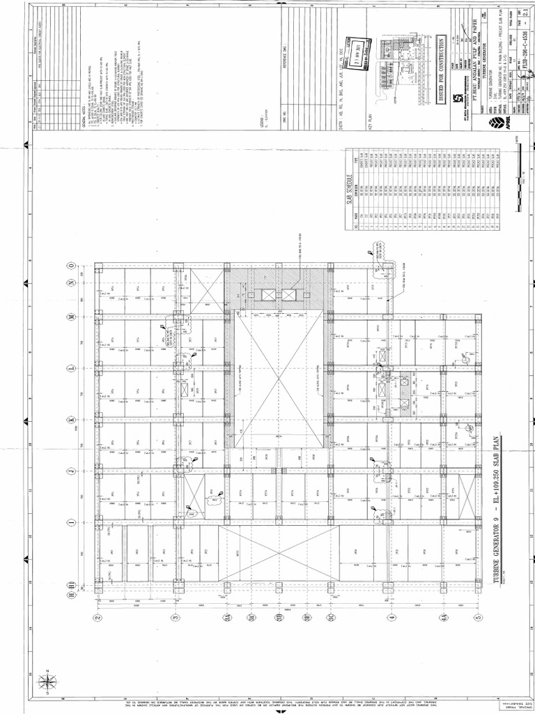 FL3B-296-C-4536 R2.1 Turbine Generator No.9 Main Building - Plan Slab | PDF