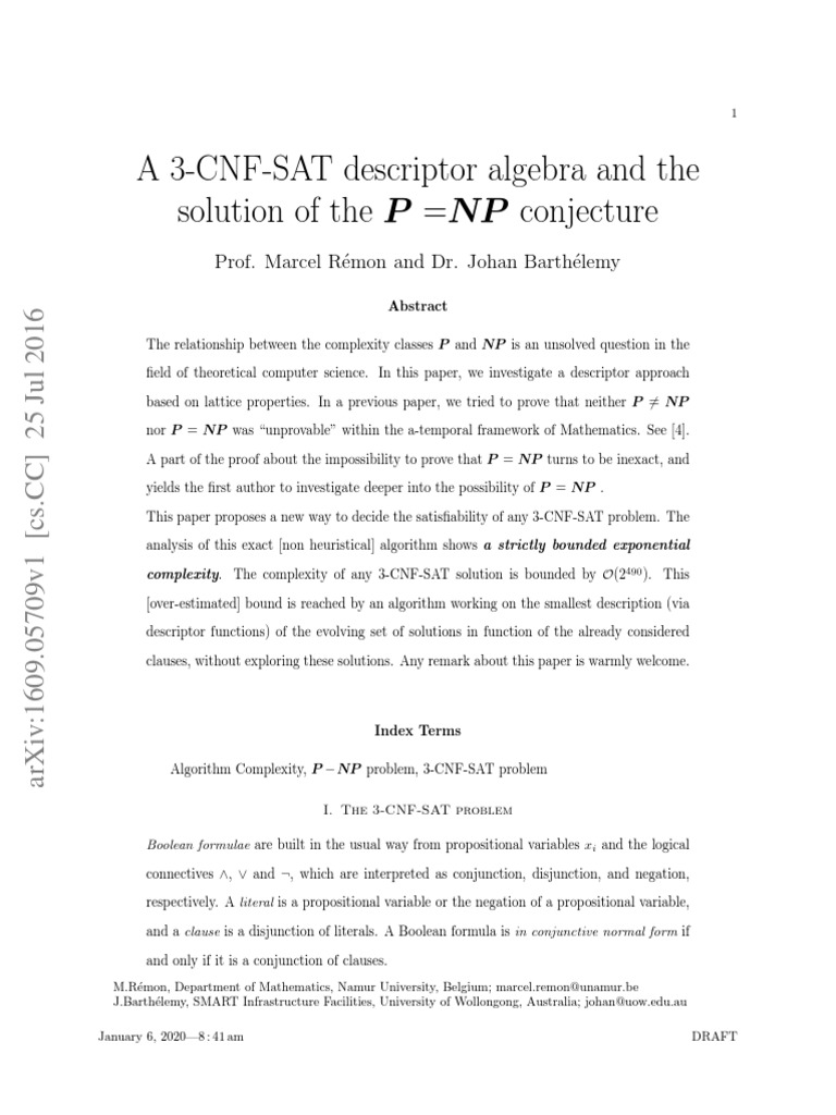 Satisfiability of 3-CNF | PDF | Teaching Mathematics | Boolean Algebra