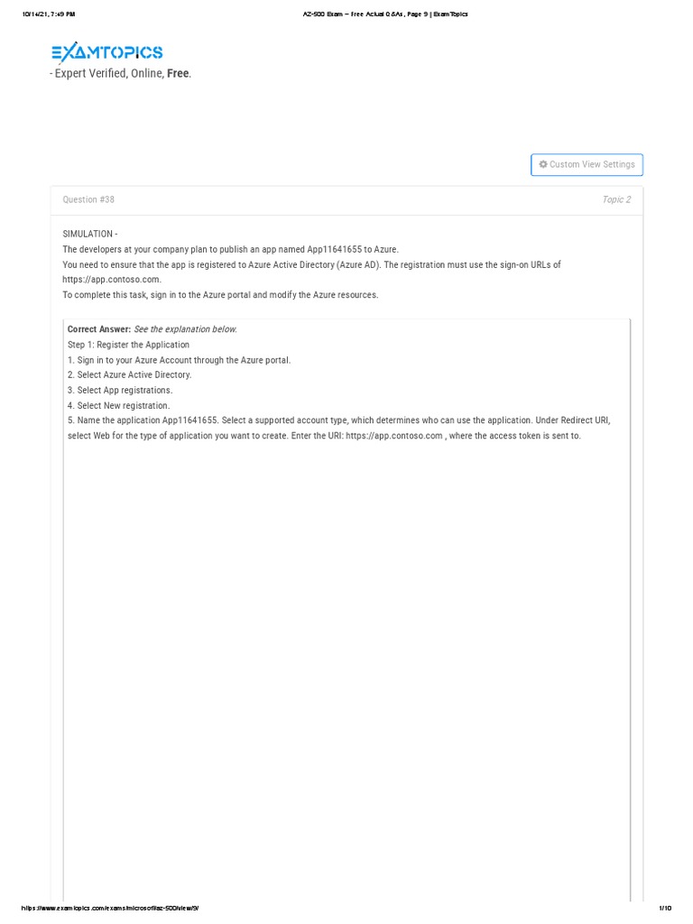 Expert Veri Ed, Online, Free.: Custom View Settings | PDF | Microsoft ...