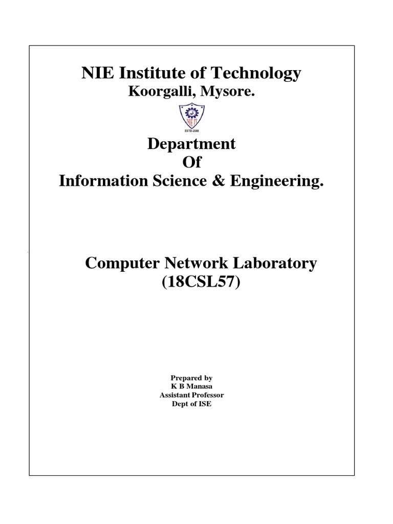 18CSL57 CN Lab Manual | PDF | Network Congestion | Computer Network