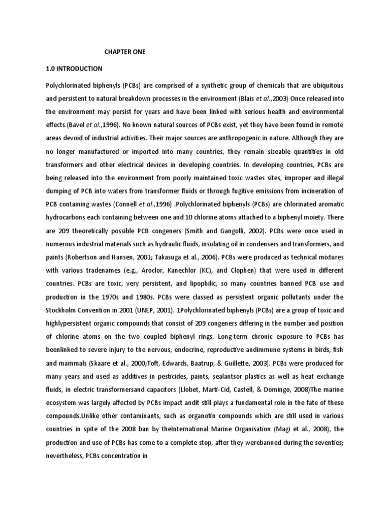 PCB in Fish | PDF | Polychlorinated Biphenyl | Chemistry