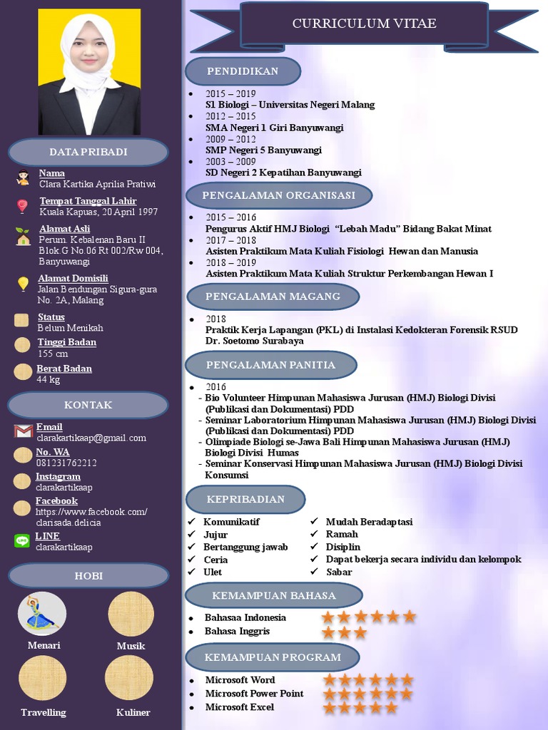 CV Clara Kartika | PDF