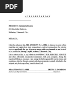 SSS Authorization Letter Template | PDF | Law