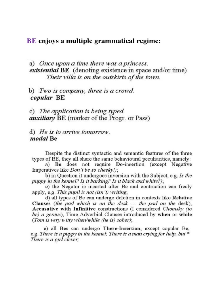 Copula BE and Copula-Like Verbs | Download Free PDF | Verb | Adverb
